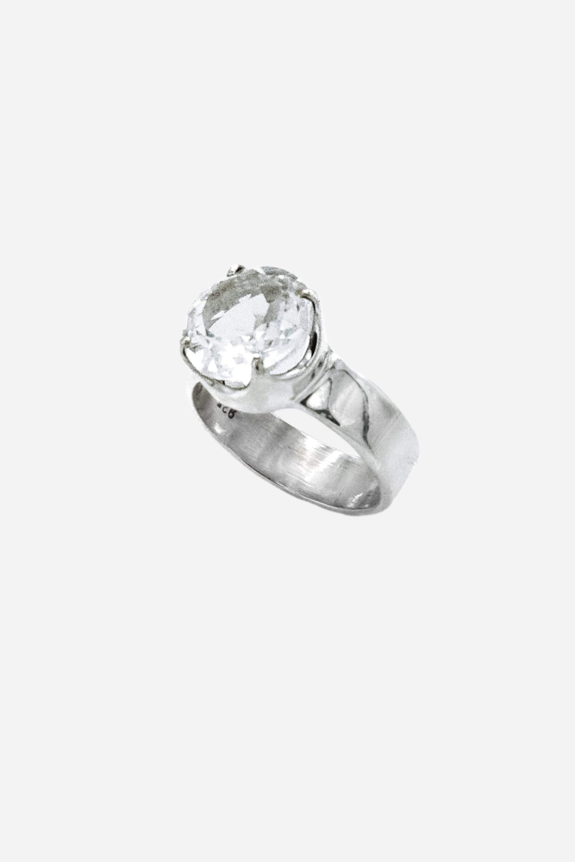 Buy Himalayan Clear Crystal Ring Online - Genuine Gemstone Jewelry NYC ...